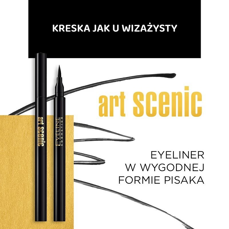 Eveline Art Professional Make Up Wodoodoporny Eyeliner w Pisaku Czarny ...